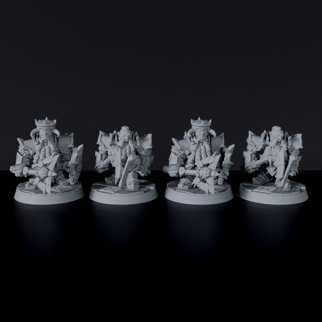 Corrupted Warriors - dwarves fantasy miniature - Corrupted Dwarfs