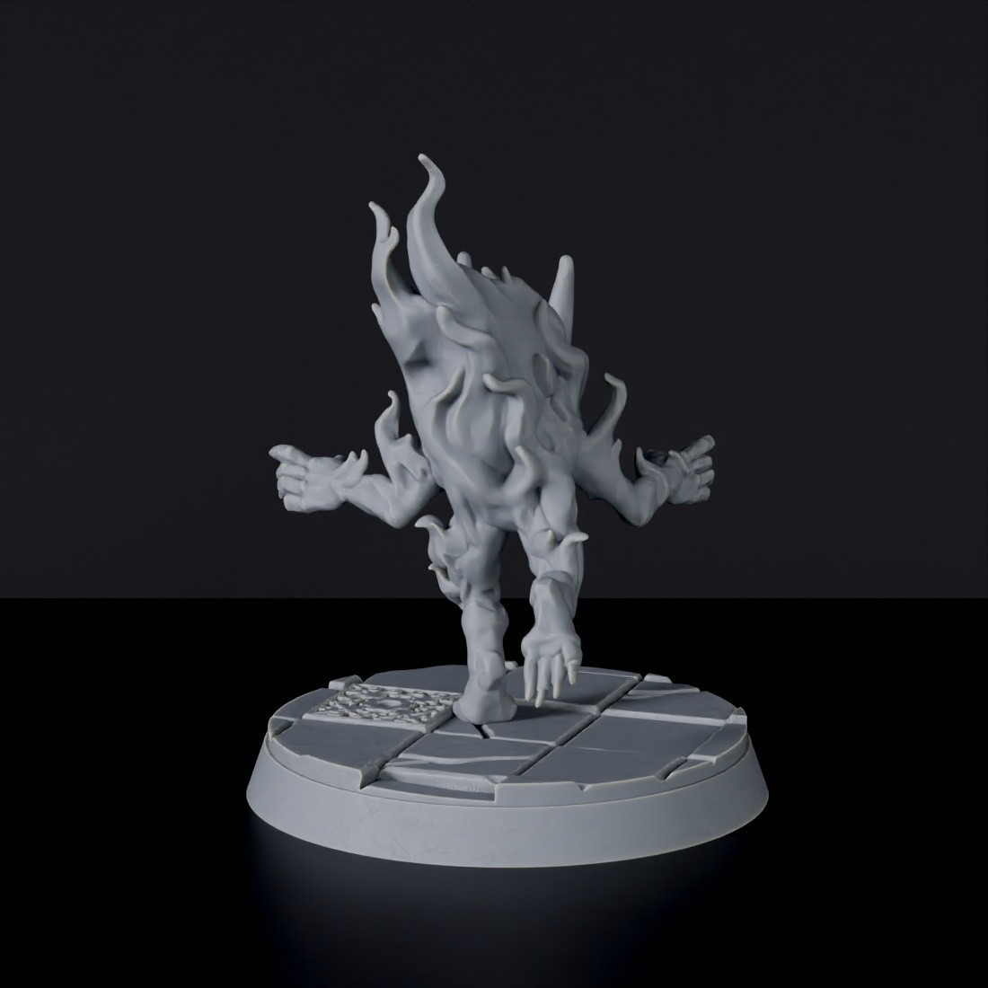 Mara'Kar - four fire elementals fantasy miniatures - Cult of Flame