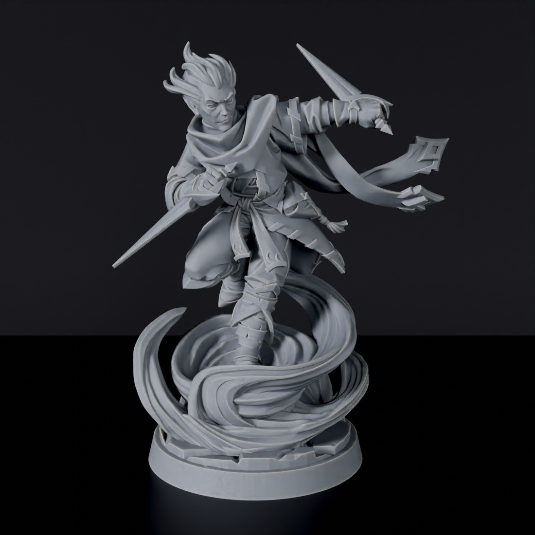 Airbond Male Rogue - elemental thief fantasy miniature - RPG games