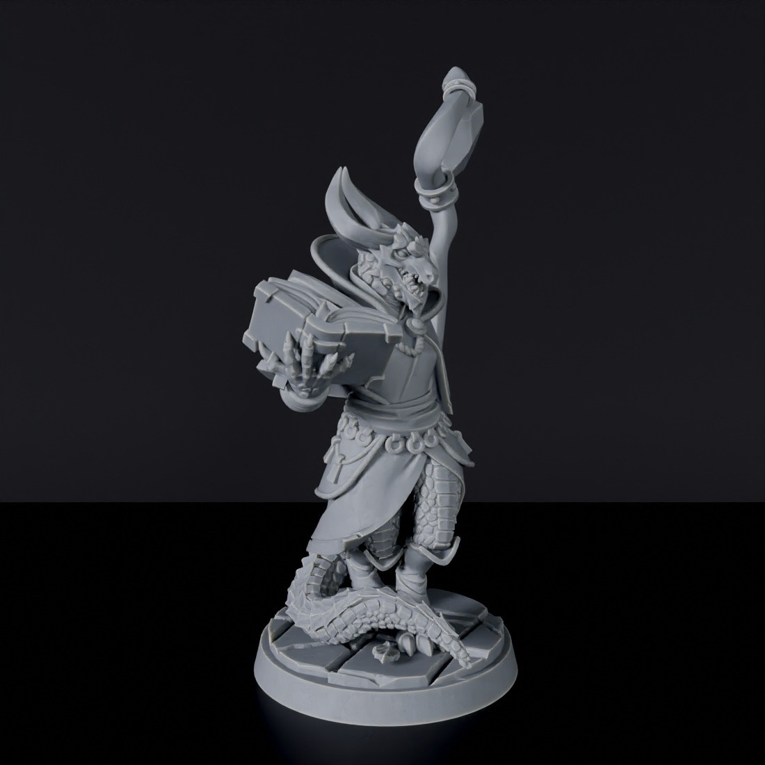 Dragonborn Male Wizard - warlock fantasy miniatures - RPG games
