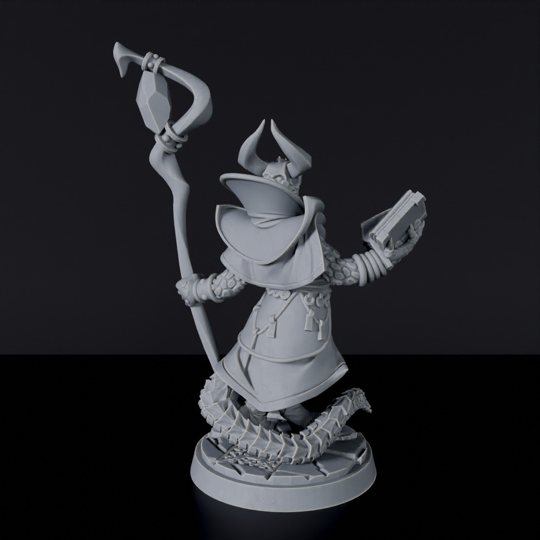 Dragonborn Male Wizard - warlock fantasy miniatures - RPG games