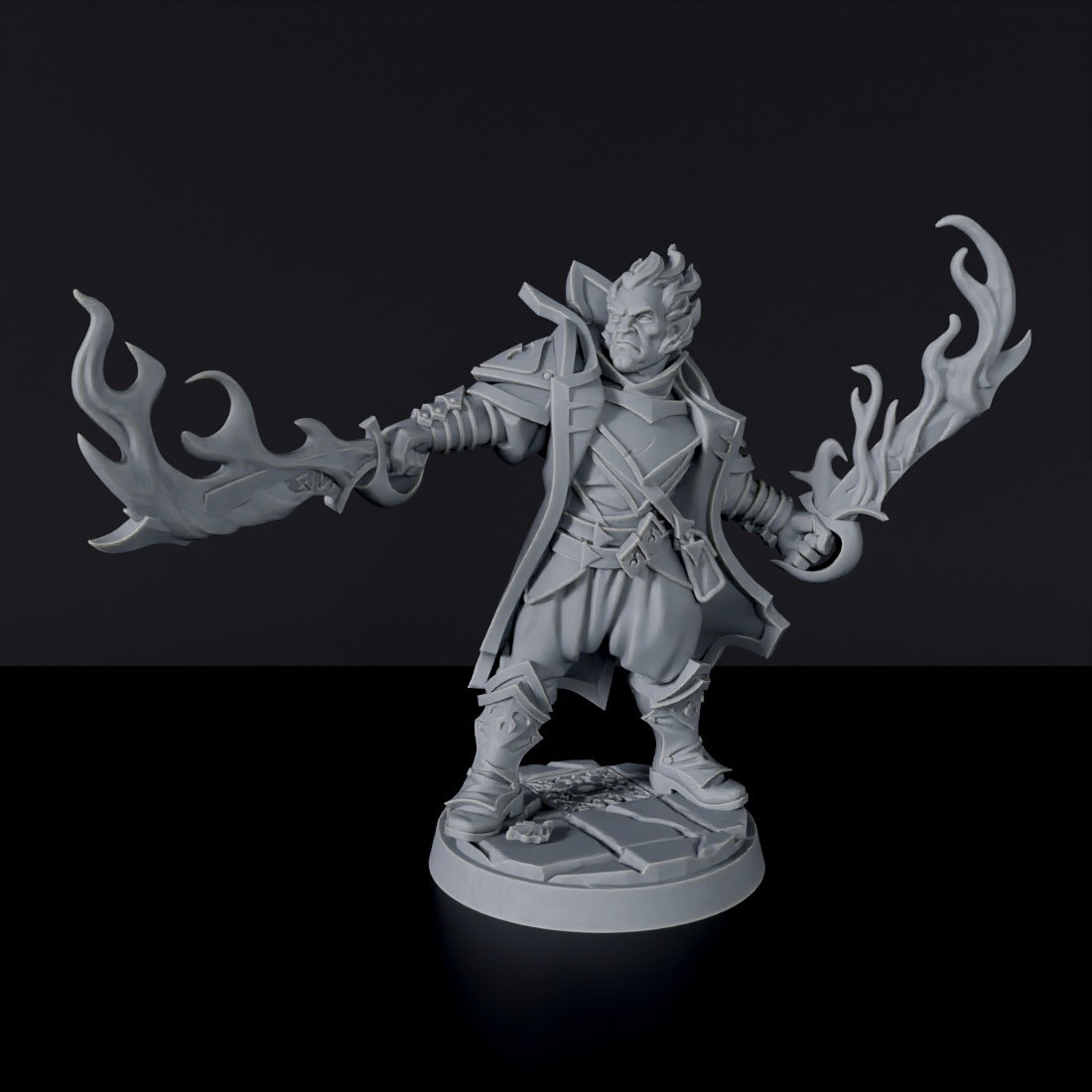Firebond Male Fighter - warrior fantasy miniatures - RPG games