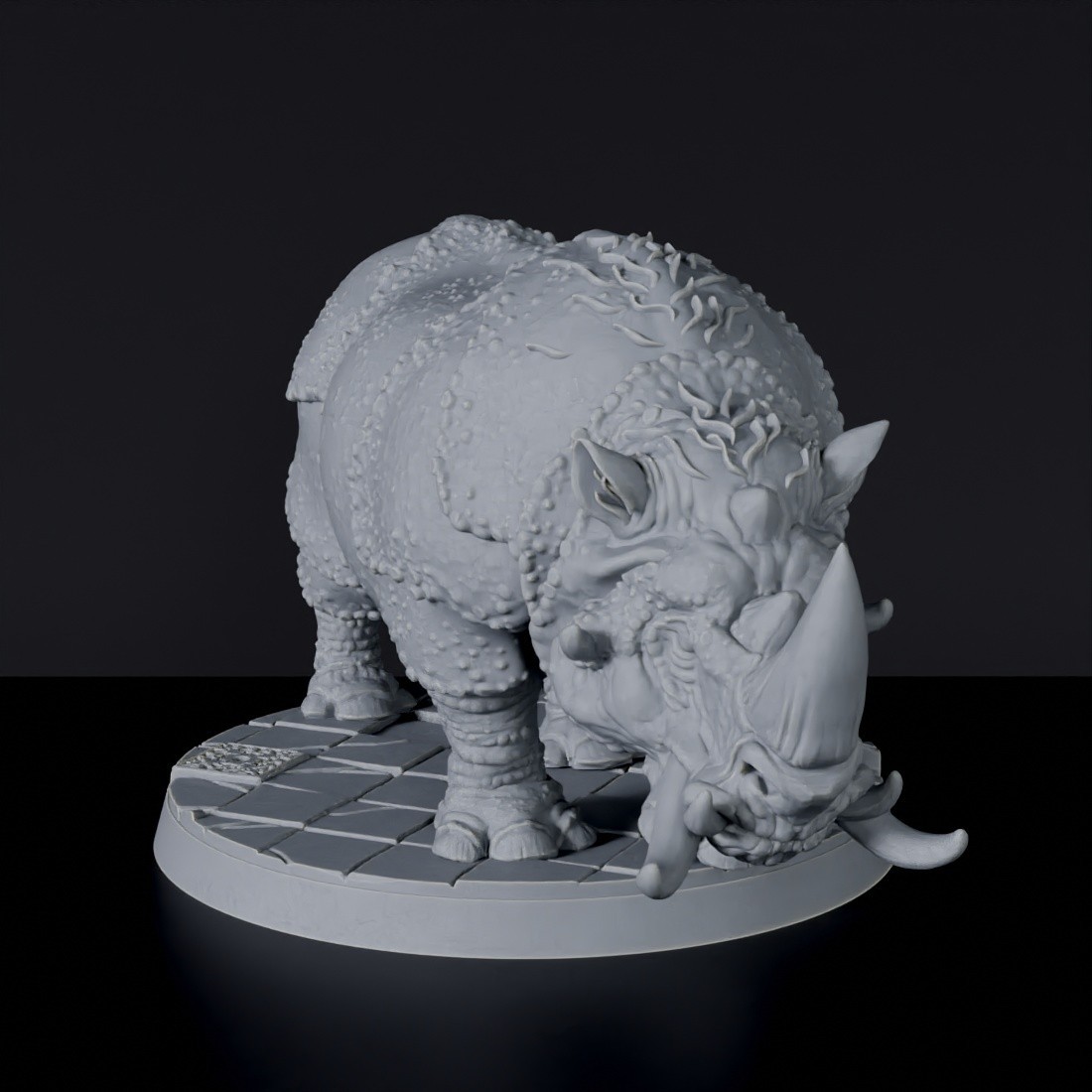 War Rhino Mount ver. 2 - 3d printed set includes 2 parts to create ...