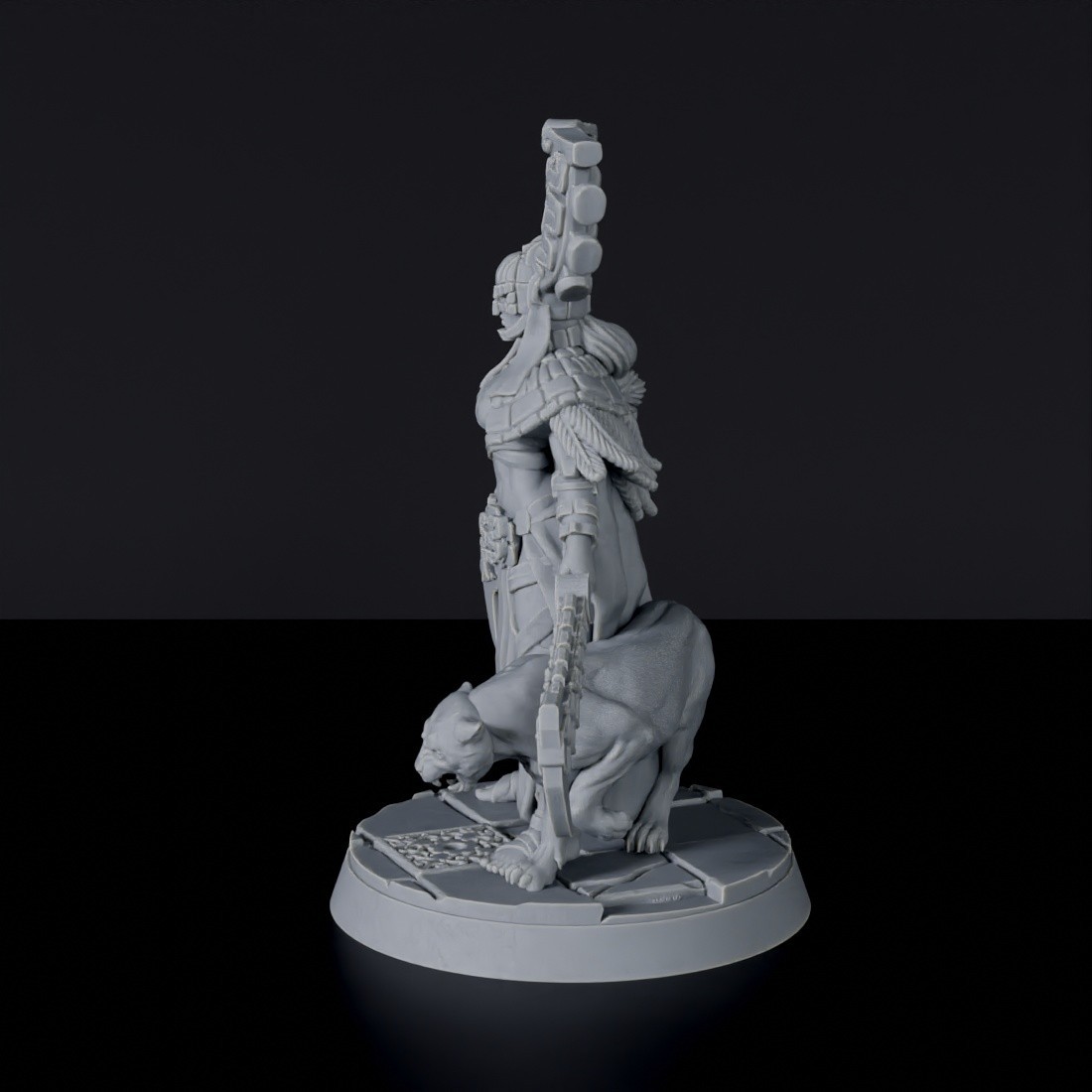Coyotla Archhuntress - amazon warrior fantasy minis - Jurassic Amazons