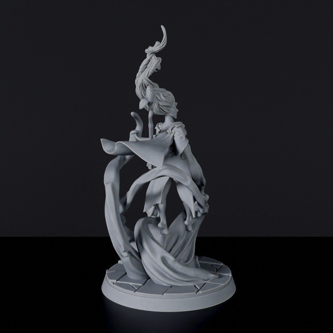 Linessa Waterfront - elf water wizard fantasy minis - Redleaf Elves