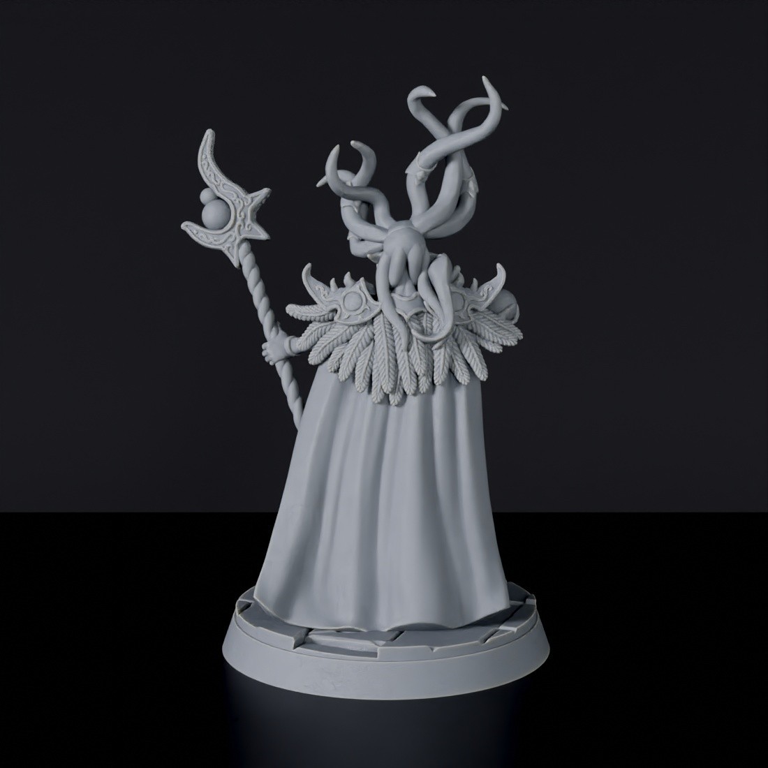Lilith - demon wizard with staff fantasy miniatures - Demonic Kingdom