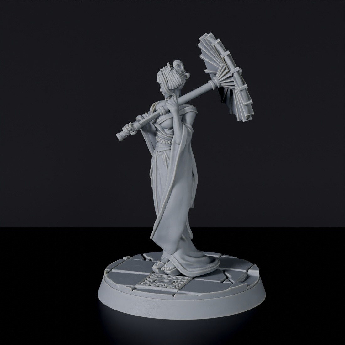 Kimiko - asian female ninja samurai fantasy miniature - Dragon Empire