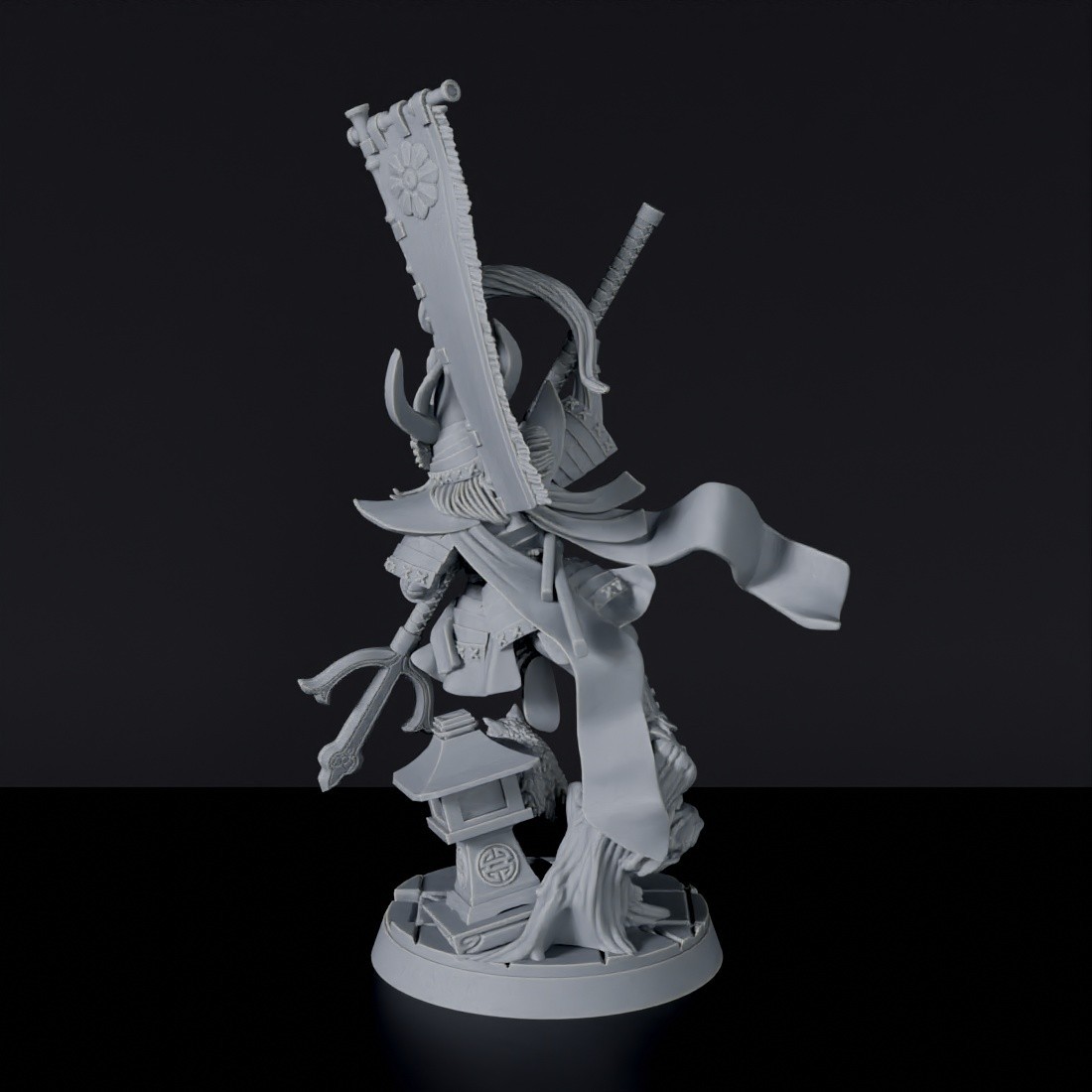 General Minamoto - samurai with trident fantasy minis - Dragon Empire