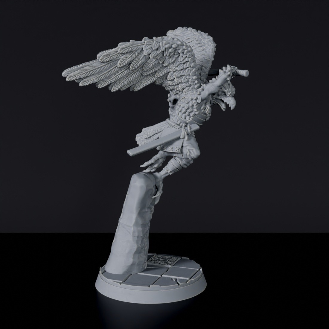 Tengu ver. 2 - 3d printed set includes 2 parts to create miniature