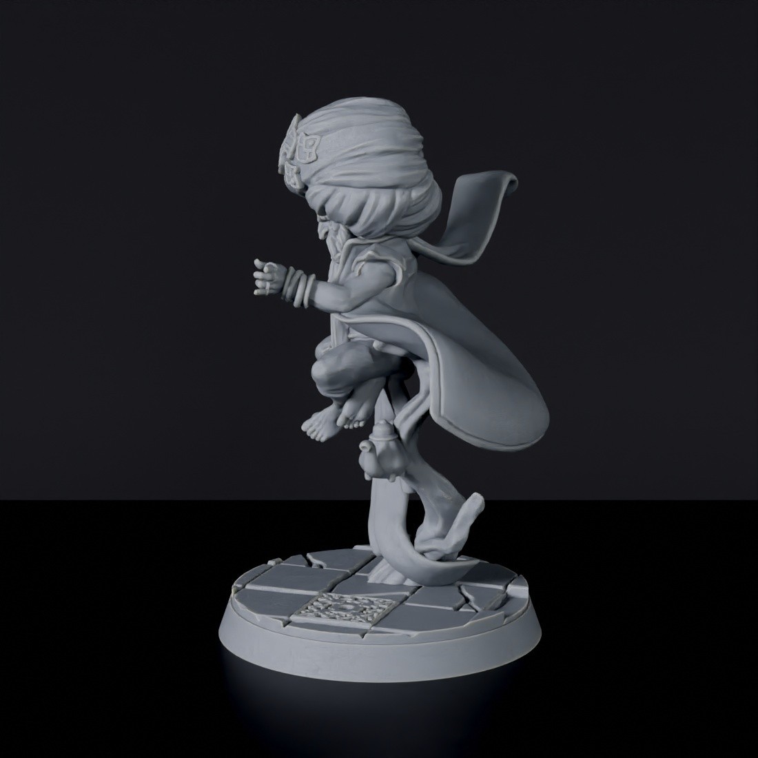 Sheikh Al-Hakim - flying arabic wizard with cloak - Bazaar of Miracles