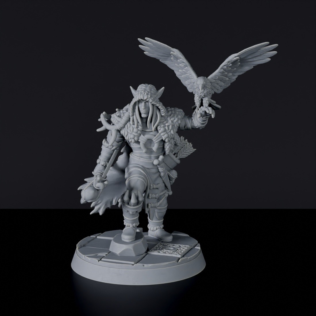 Va'laar Swampwalker - ranger with bow fantasy minis - Sullen Swampfolk