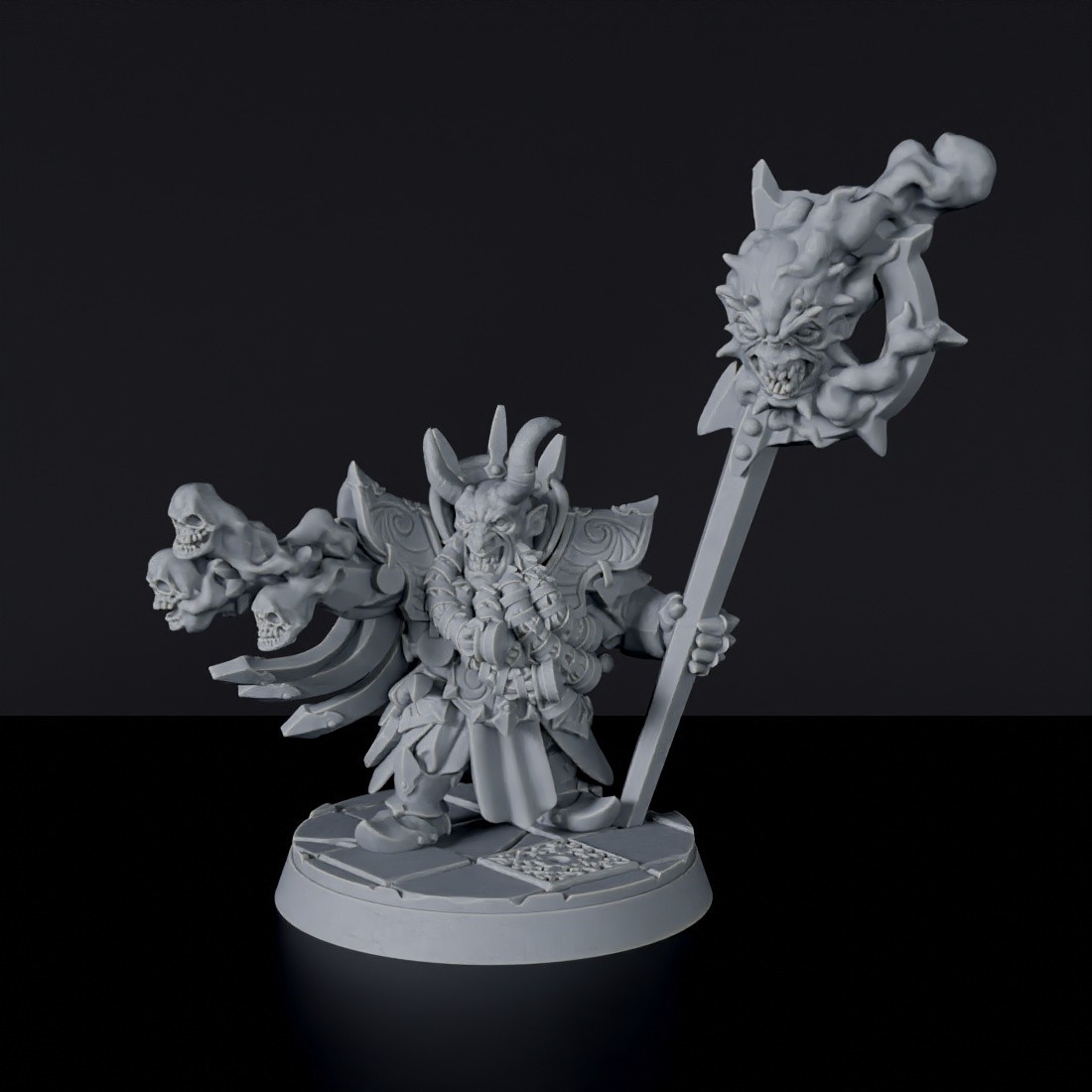 Ishan-Go - dwarf wizard with staff fantasy minis - Corrupted Dwarfs