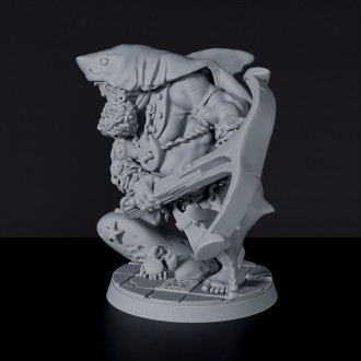 Sharkman - pirate beast shark fantasy miniatures - Bloodsail Ogres