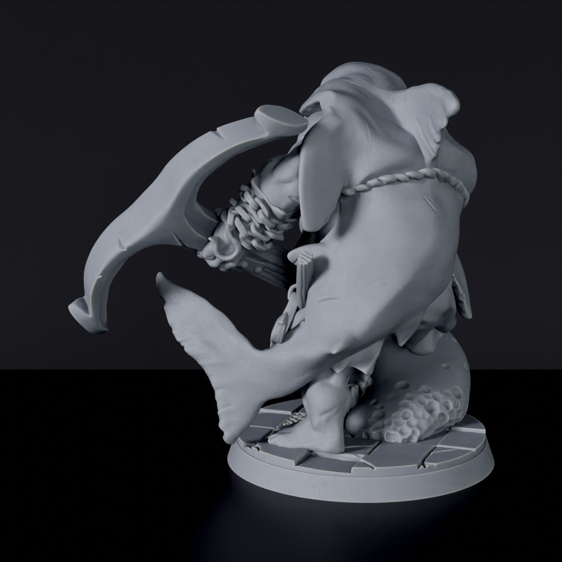 Fishgutt Sharkkiller - pirate ogre fantasy miniature - Bloodsail Ogres