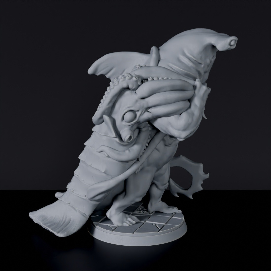 Sharkman - pirate beast shark fantasy miniatures - Bloodsail Ogres