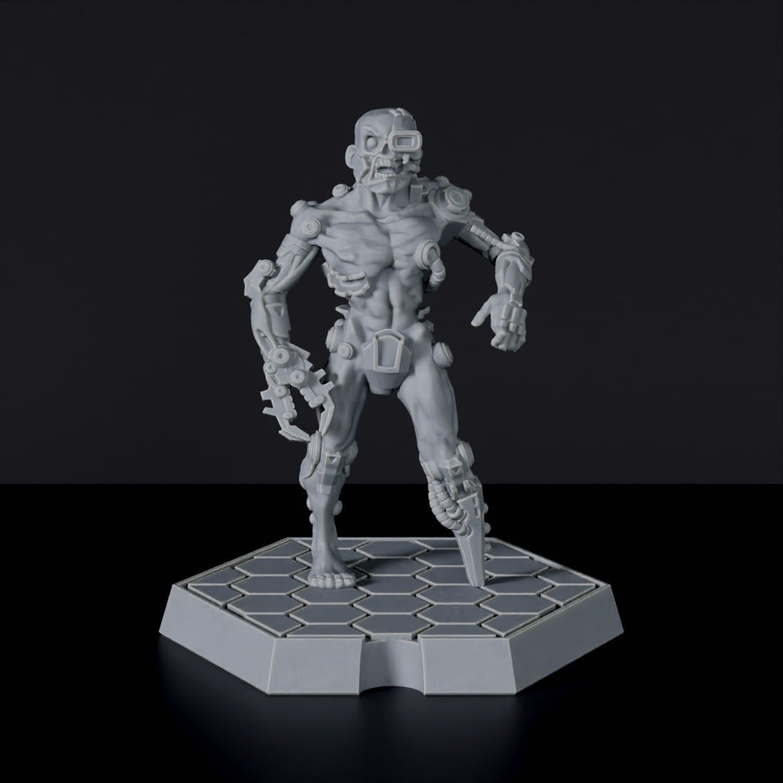 Cyber Zombie - 3d printed set includes 2 parts to create miniature