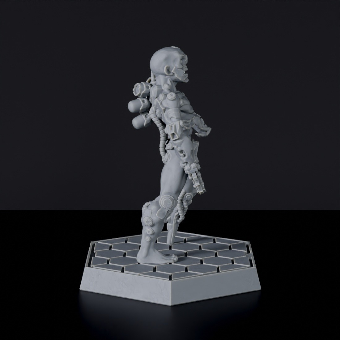 Cyber Zombie - scifi undead + steel implants - Cyber Cult / GRIDWARS