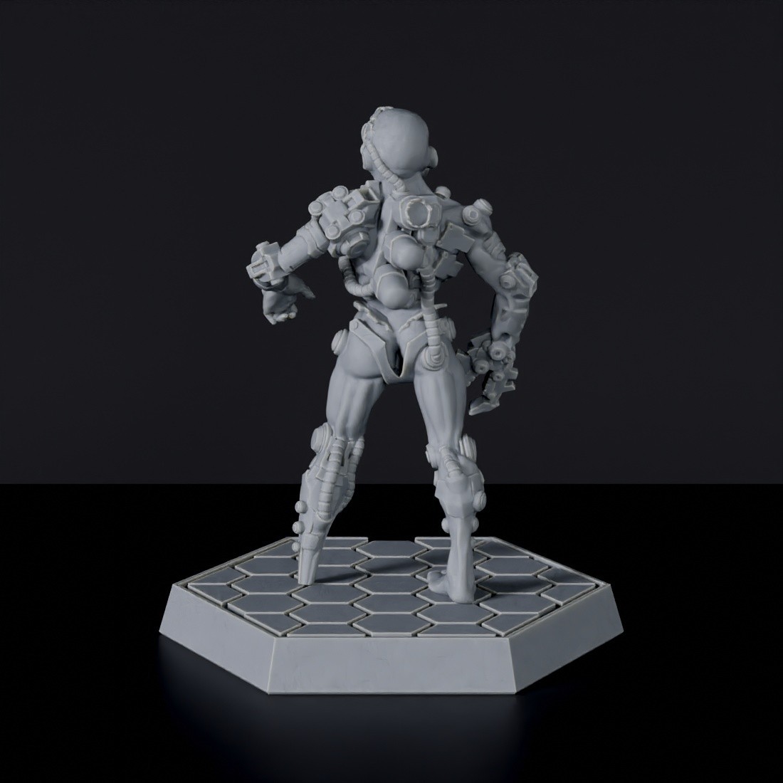 Cyber Zombie - scifi undead + steel implants - Cyber Cult / GRIDWARS