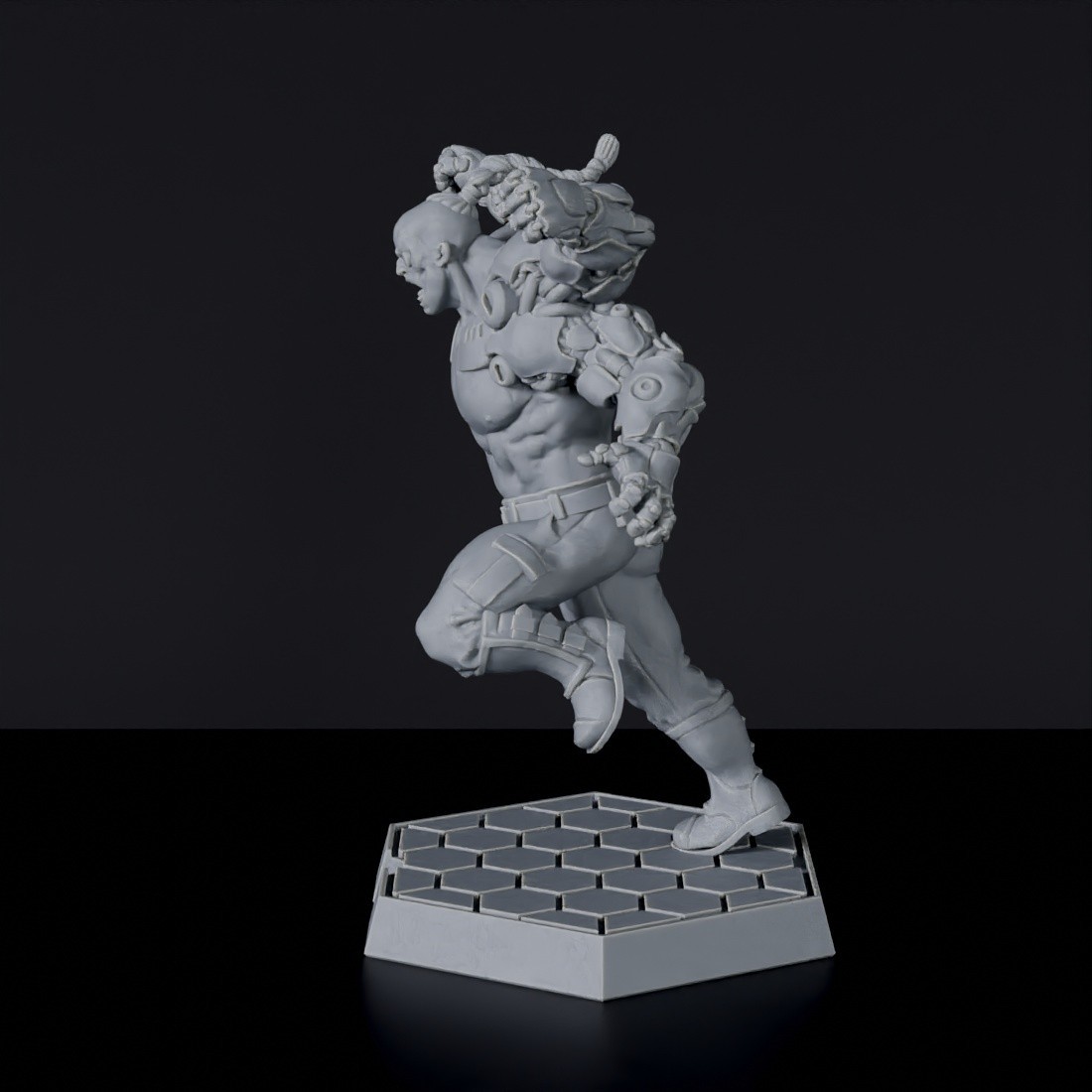 Gore Ripper - sci fi human with 4 steel arms - Cyber Cult / GRIDWARS