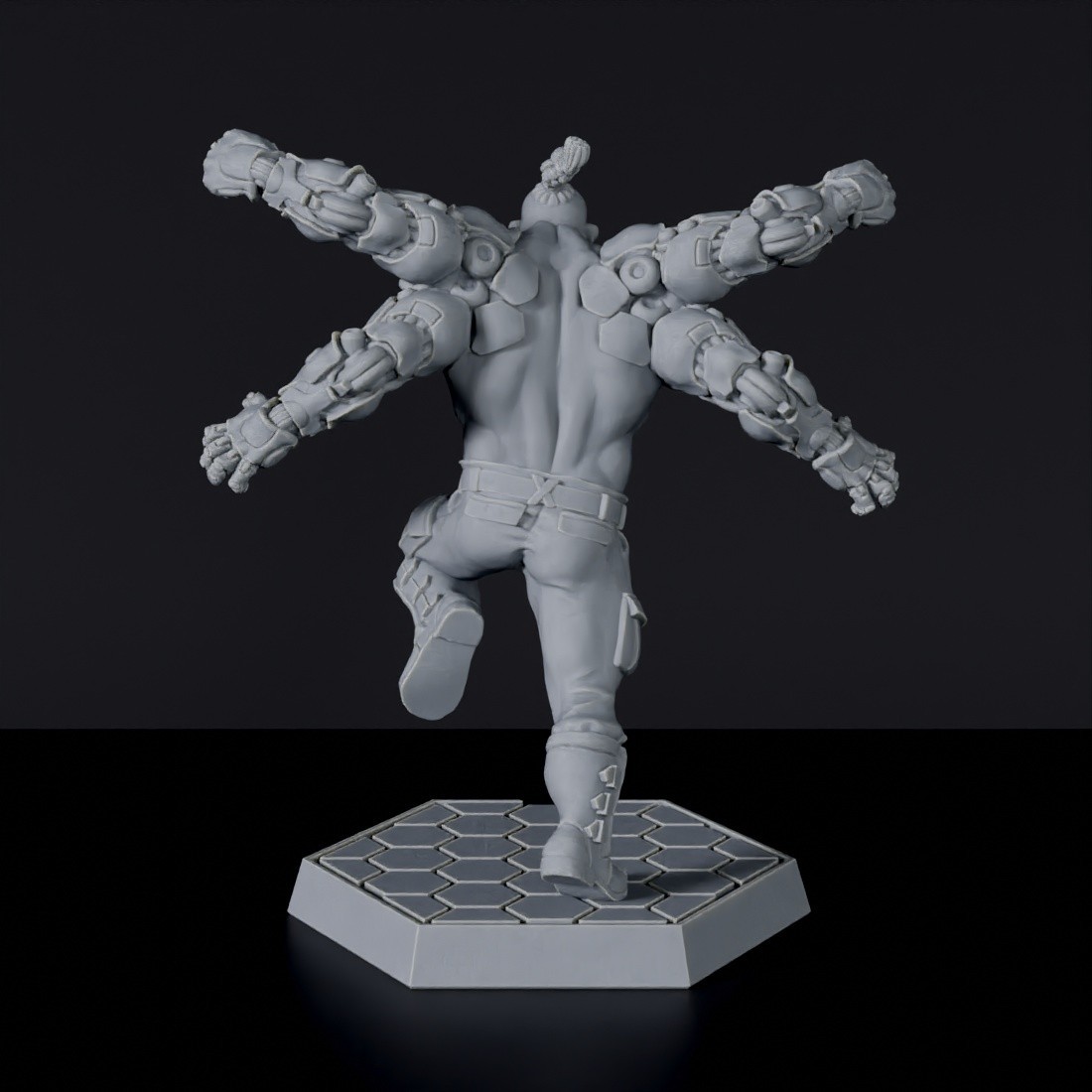 Gore Ripper - sci fi human with 4 steel arms - Cyber Cult / GRIDWARS