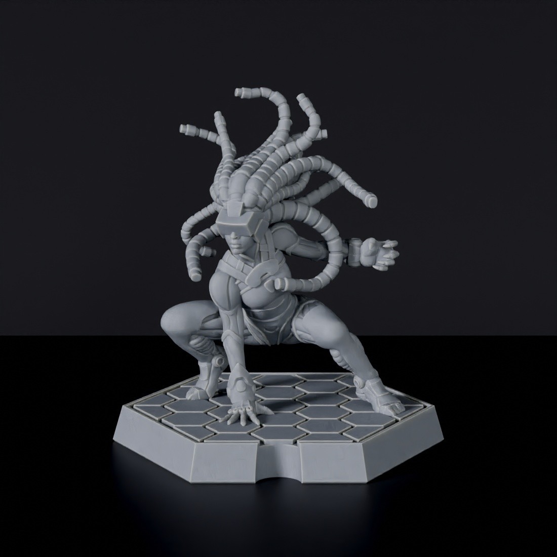 Jane Polito - sci fi female with steel arm - Cyber Cult / GRIDWARS