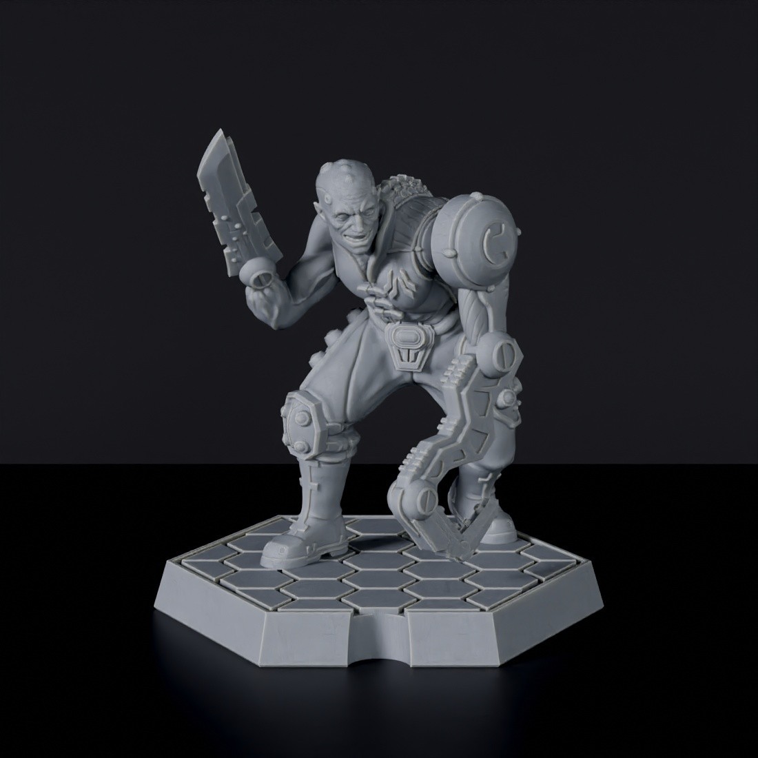Grudge Cyber Psycho - 3d printed set includes 3 parts to create miniature