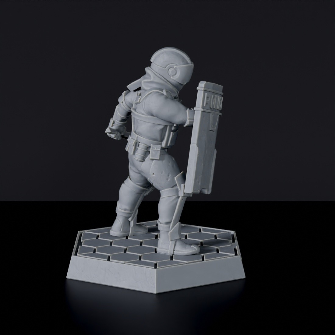 Riot Officer Bob Blunt - 3d printed set includes 2 parts to create ...