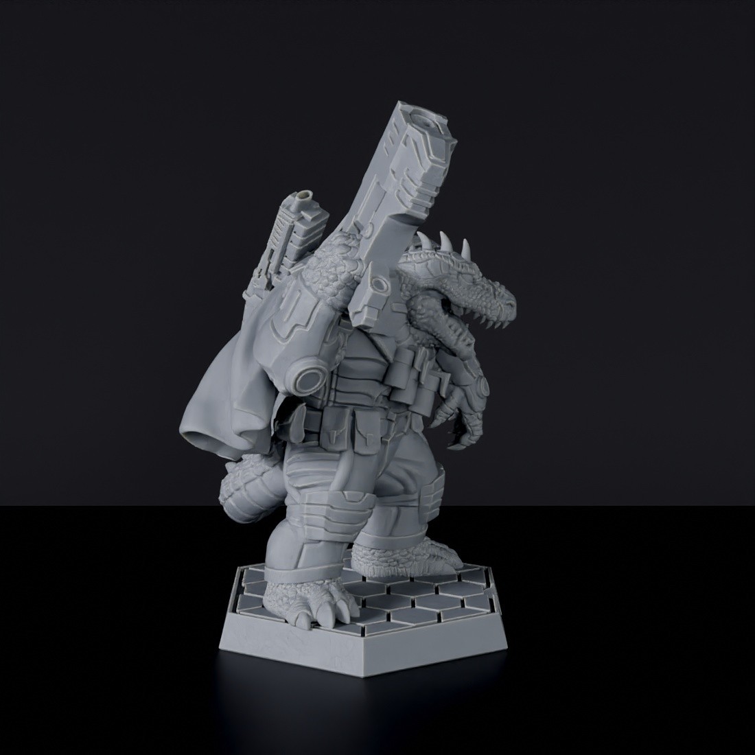 Crocko Bo - sci fi beast + steel implants - Star Smugglers / GRIDWARS