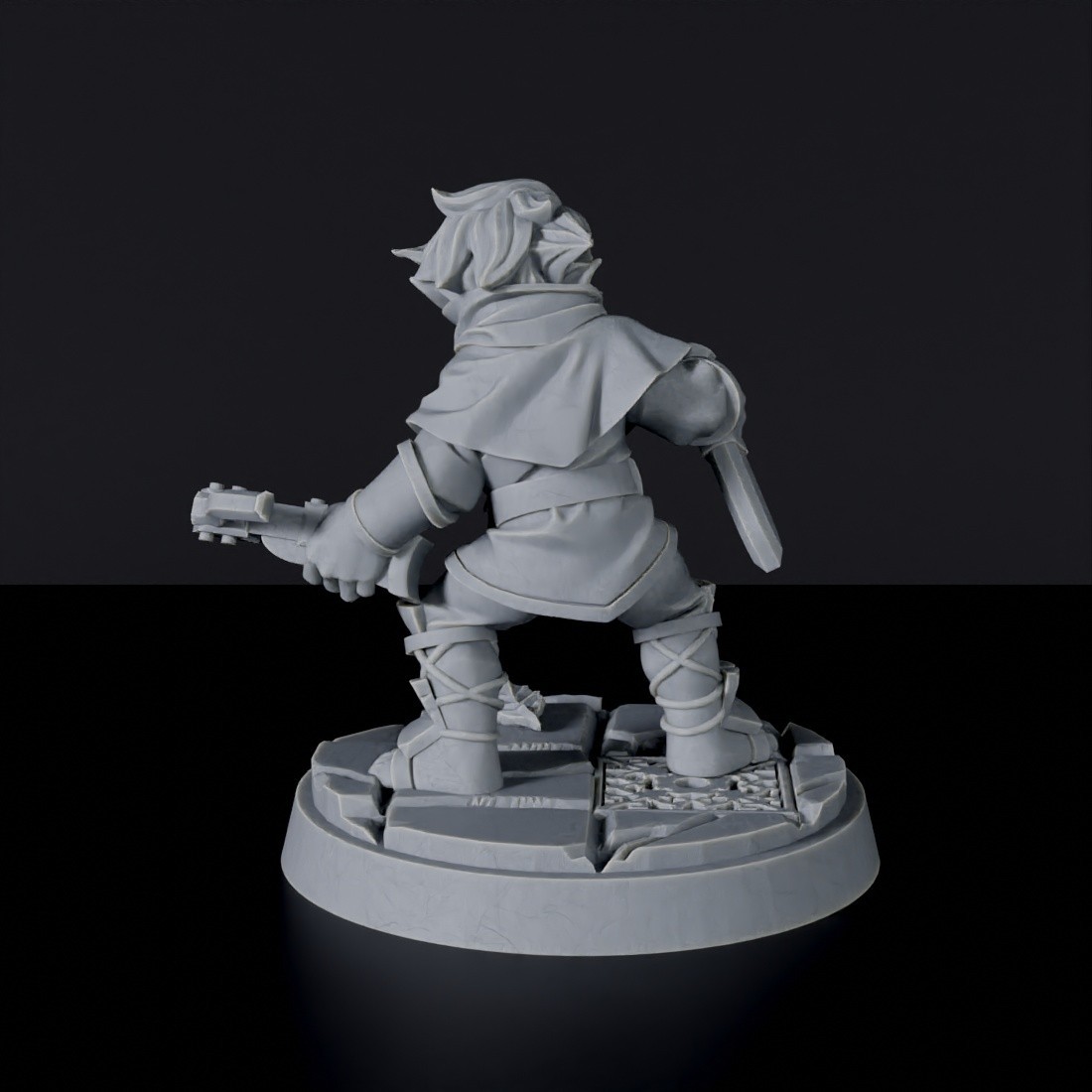 Halfling Male Rogue - thief with crossbow fantasy miniatures - RPG