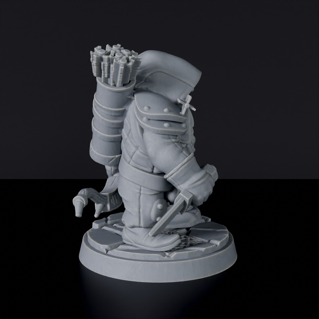 Dwarf Male Ranger - archer with bow fantasy miniatures - RPG games