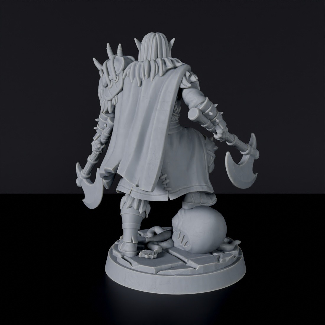 Elf Male Barbarian - 3d printed set includes 3 parts to create miniature