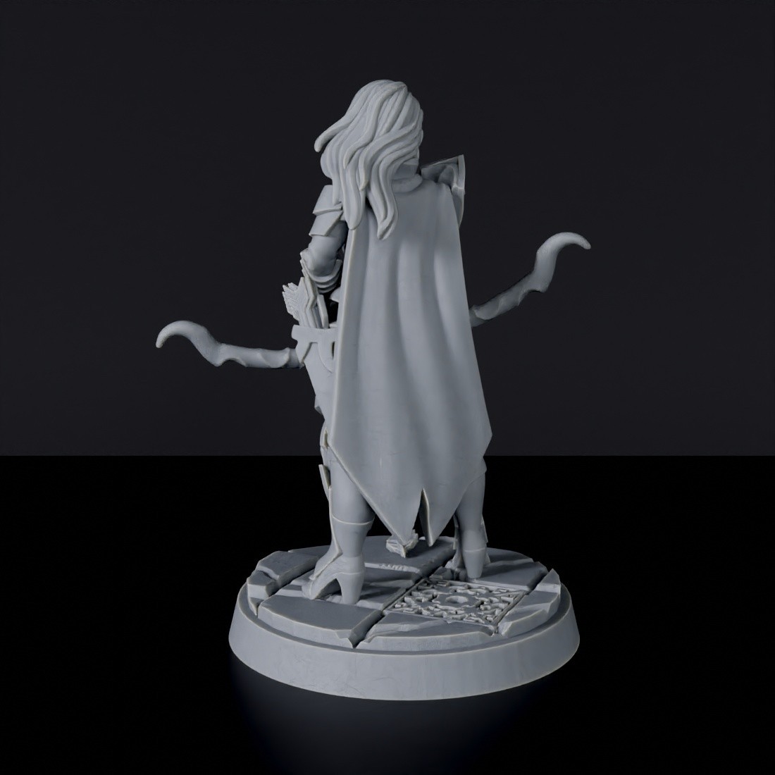 Human Female Ranger - archer with bow and quiver - Fantasy miniatures