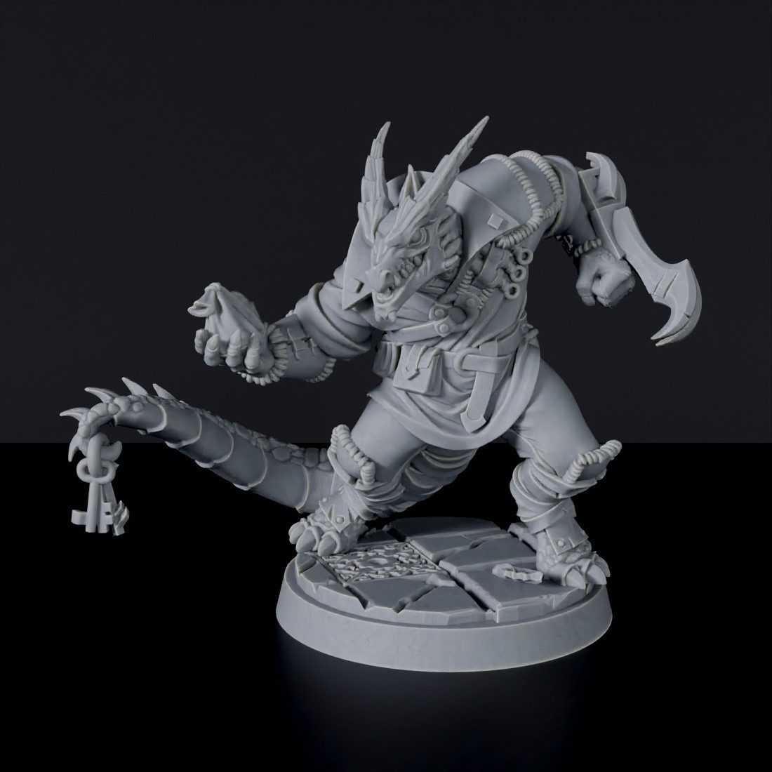 Dragonborn Male Rogue - thief fantasy miniatures - tabletop RPG games