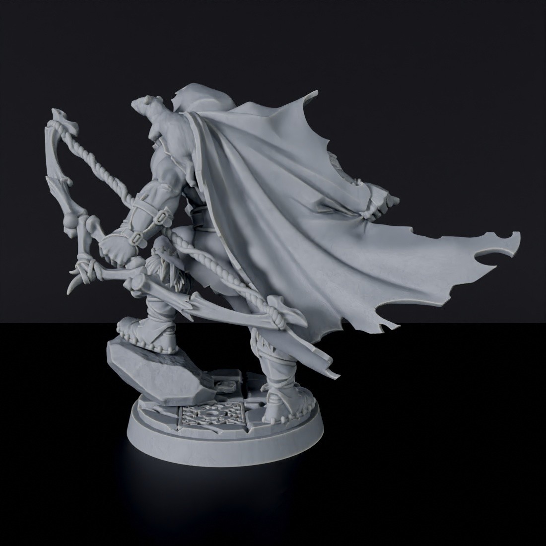 Half-Orc Male Ranger - warrior fantasy miniature - tabletop RPG games