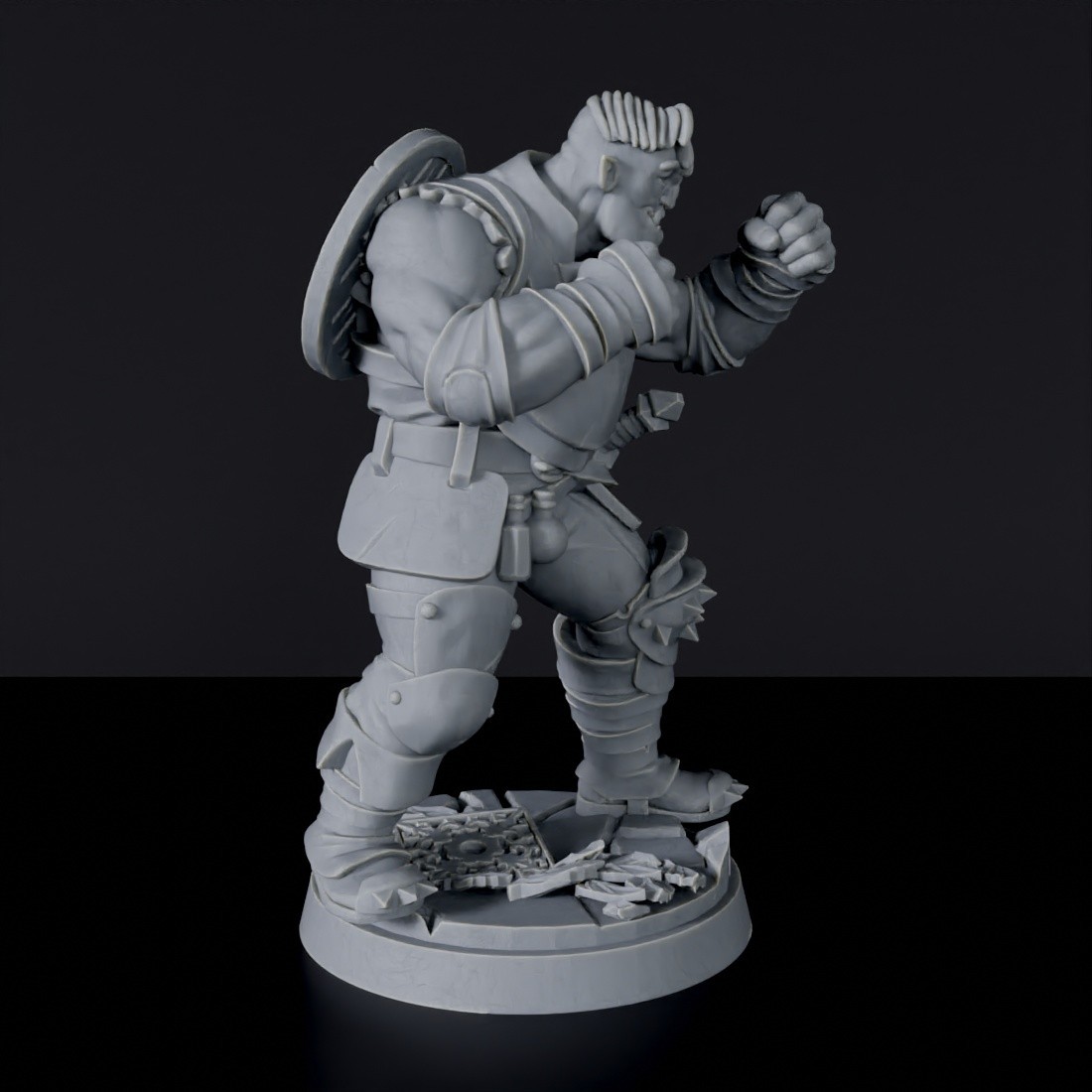 Half-Orc Male Fighter - orcs warrior fantasy miniatures - RPG games