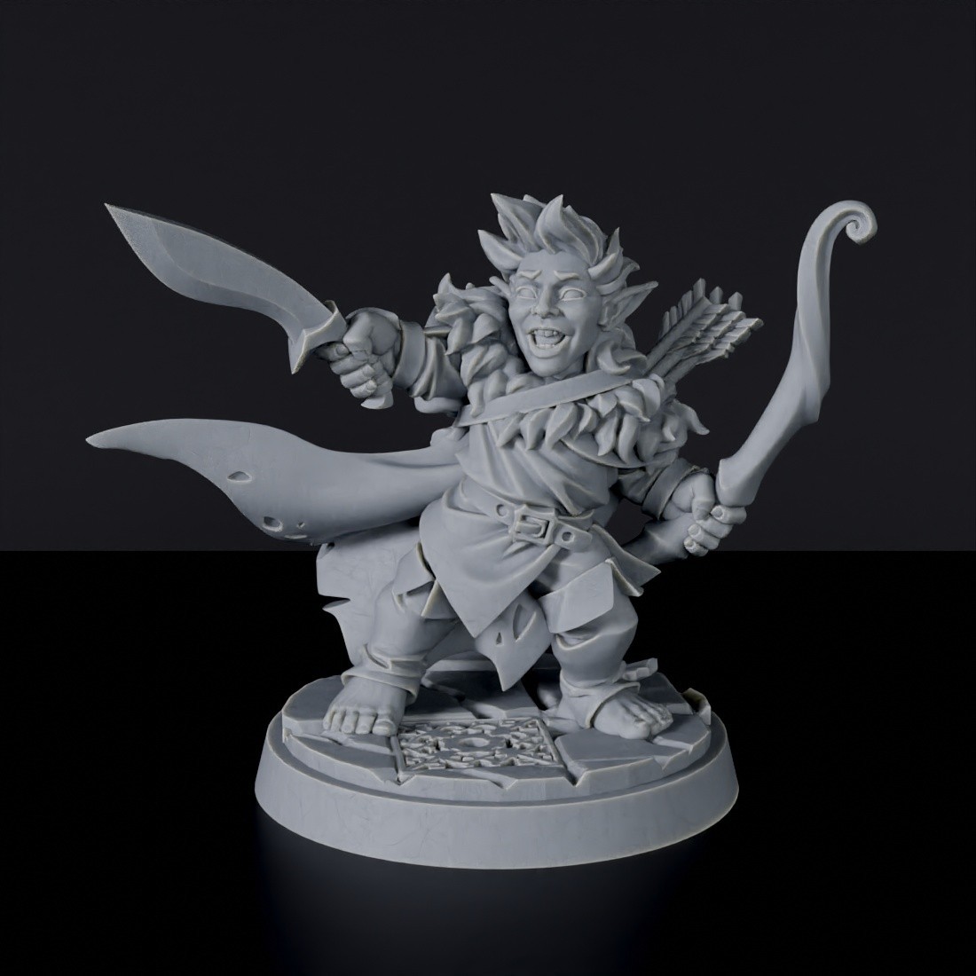 Halfling Male Ranger - halflings fantasy miniature - RPG games