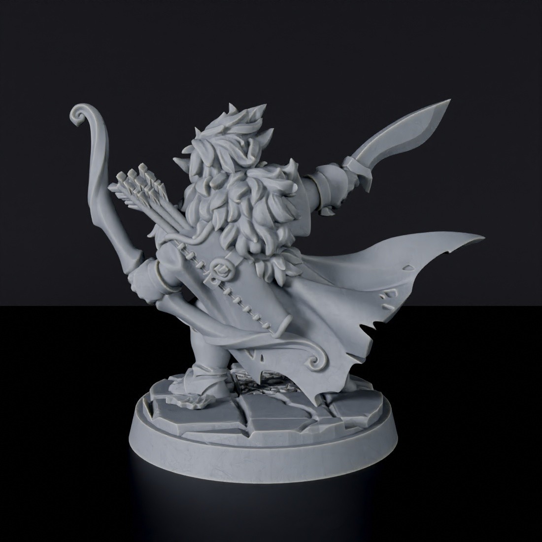 Halfling Male Ranger - halflings fantasy miniature - RPG games