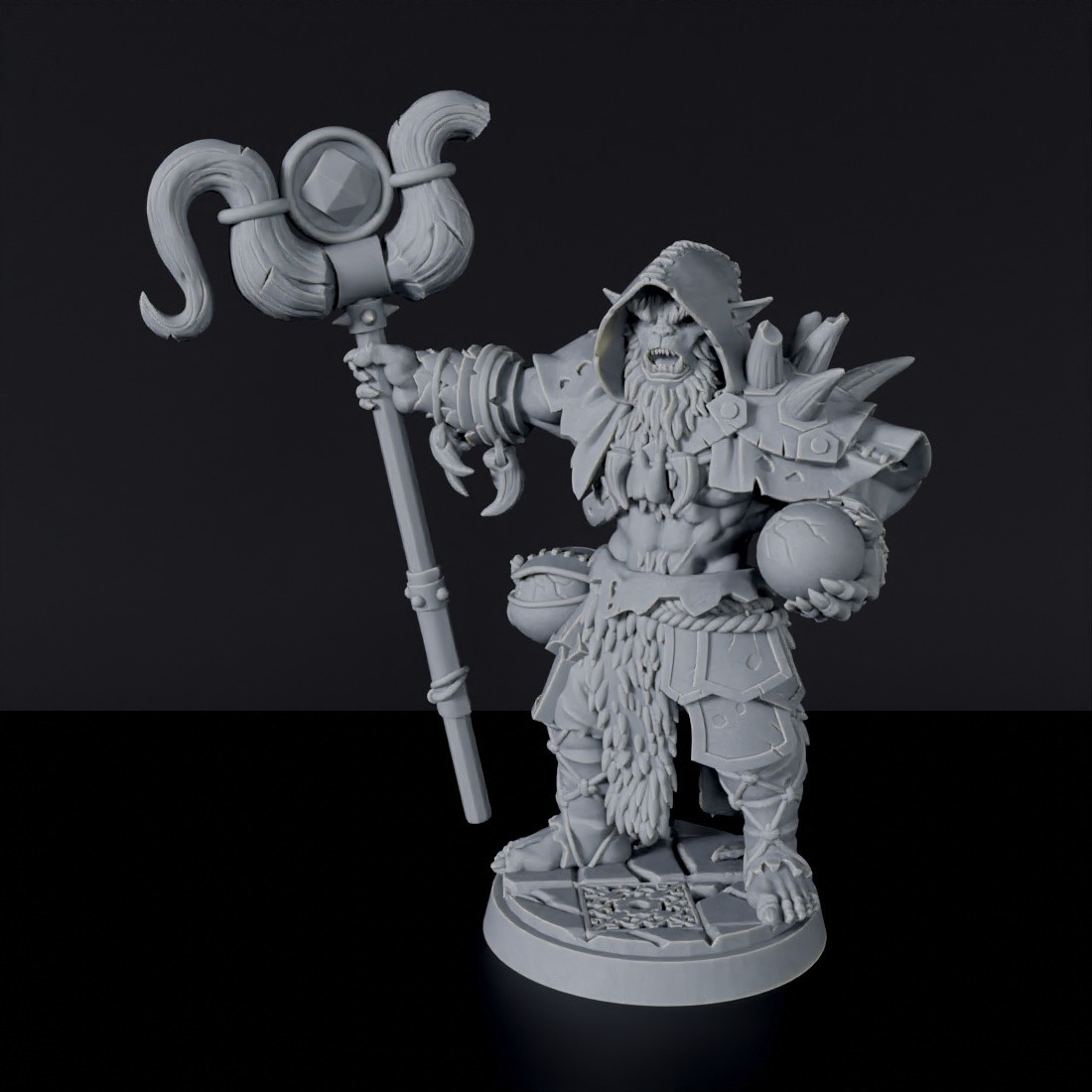 Bugbear Male Warlock - wizard fantasy miniatures - tabletop RPG games